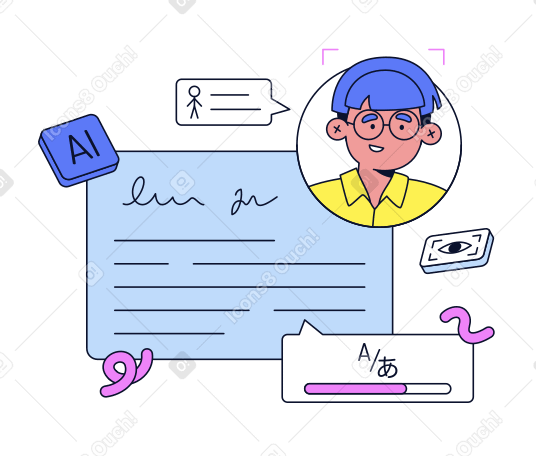 Photo and text recognition using artificial intelligence PNG, SVG