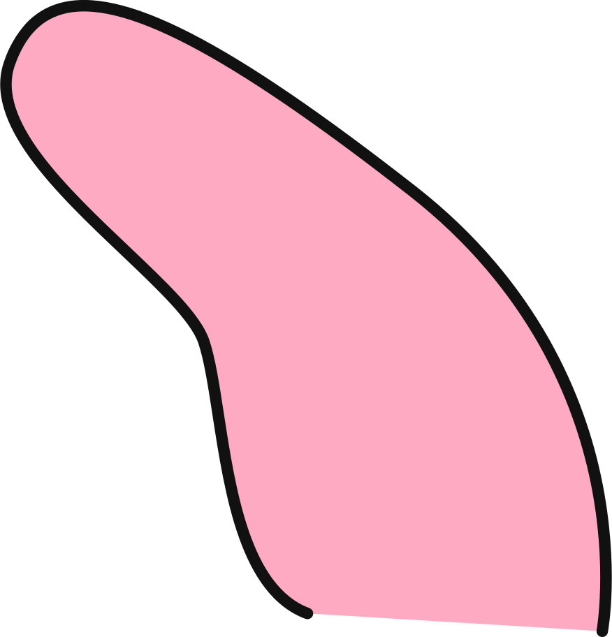 PNG 및 SVG의 One pink finger 일러스트