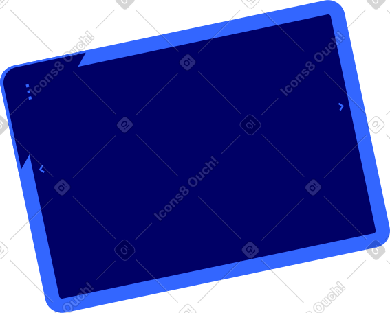 Graphic tablet with dark blue screen PNG, SVG