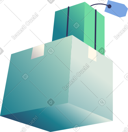 Boxes with labels PNG, SVG