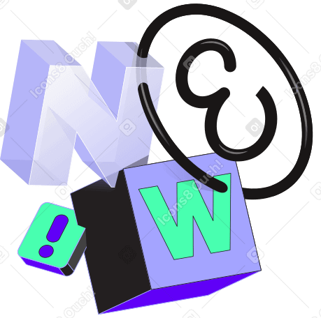 Lettering new with exclamation mark sign text PNG, SVG