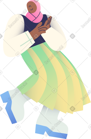 Girl clapping hands PNG, SVG
