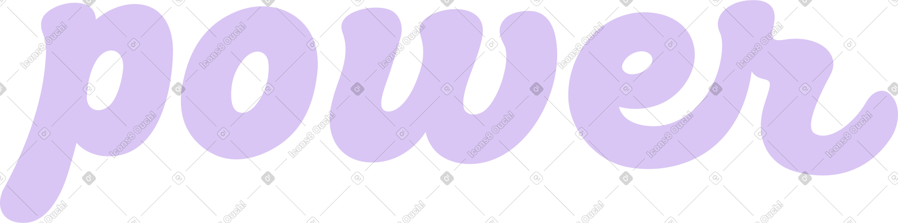Lettering power PNG, SVG