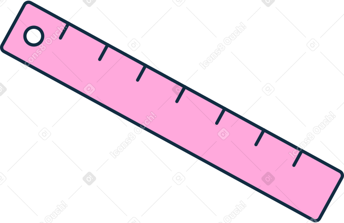 Ilustração de Régua rosa em PNG e SVG