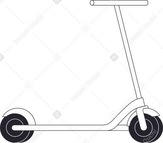 White scooter Illustration in PNG, SVG