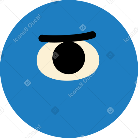 One-eyed smiley Illustration in PNG, SVG