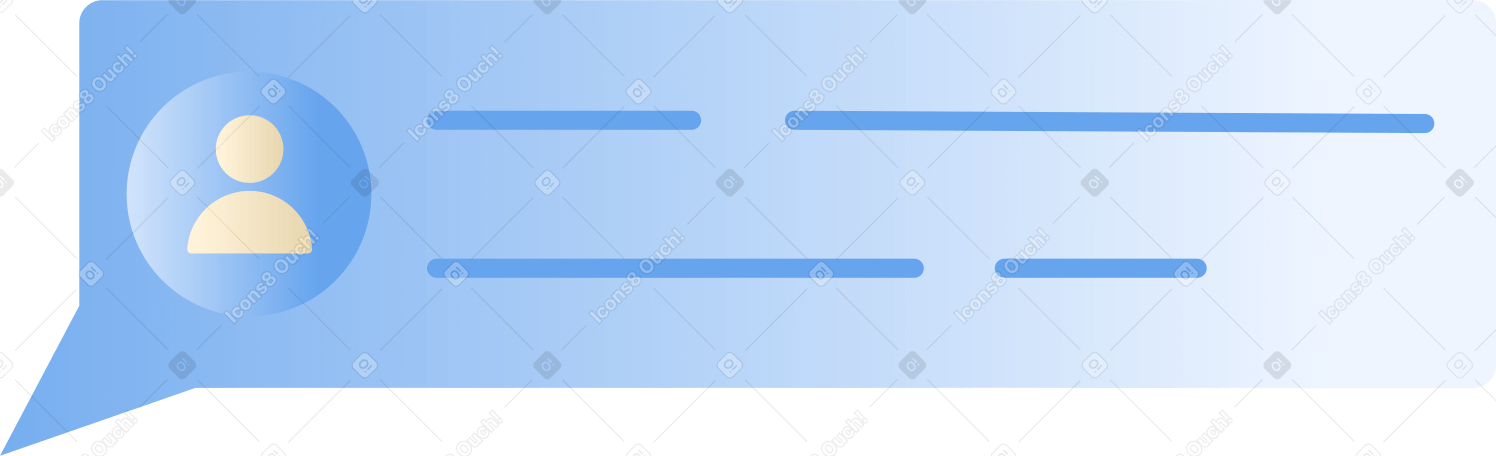 Incoming message in the dialog Illustration in PNG, SVG