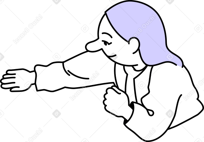 Woman reaching forward with her hand PNG, SVG