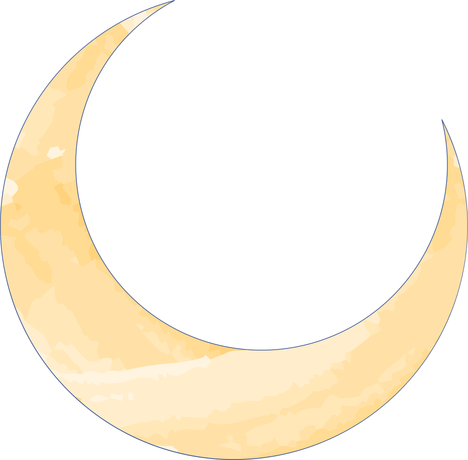 Ilustração de Lua crescente em PNG e SVG