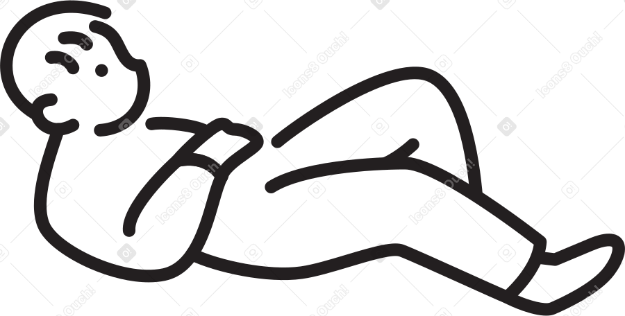Man lying PNG, SVG