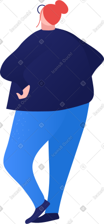 Fat woman back PNG, SVG