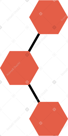 Three hexagons in the pattern Illustration in PNG, SVG
