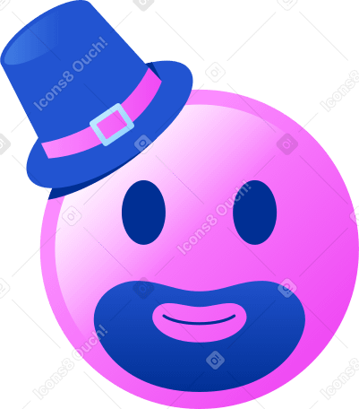 Emoji pilgrim Illustration in PNG, SVG