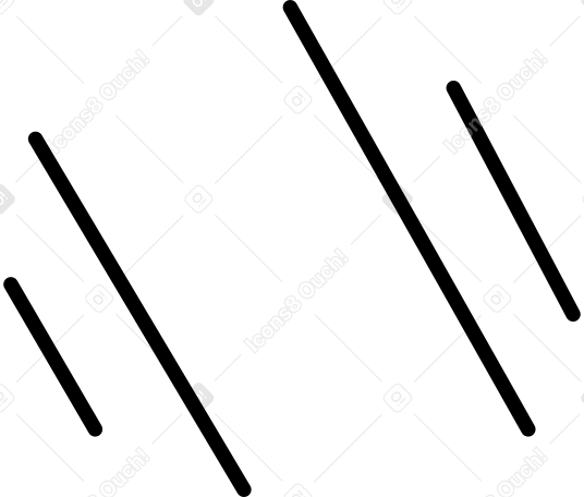 Four black lines Illustration in PNG, SVG