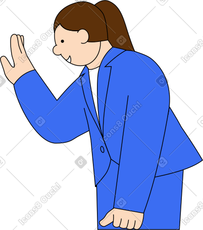 Woman giving high five PNG, SVG