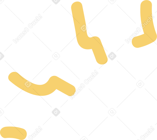 Yellow decorative lines Illustration in PNG, SVG