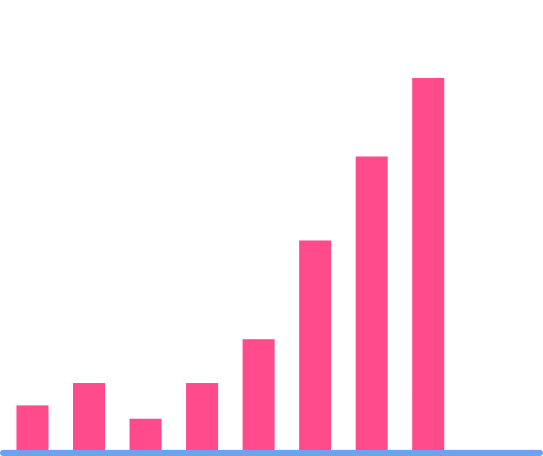 Pink charts and graphs Illustration in PNG, SVG