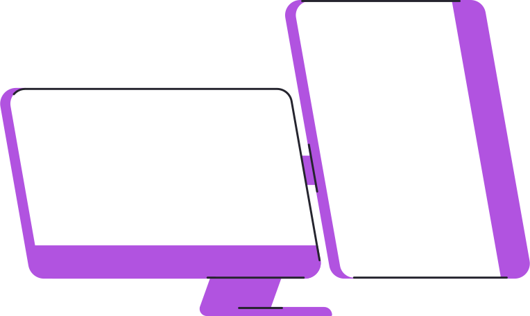 Two monitor stand Illustration in PNG, SVG