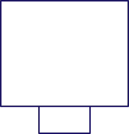 Blank white monitor Illustration in PNG, SVG