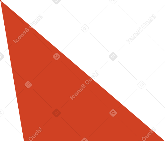 Red scalene triangle Illustration in PNG, SVG