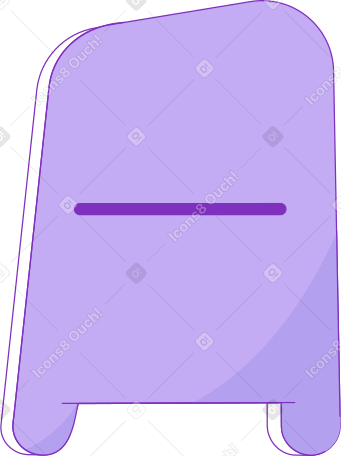 Purple mailbox Illustration in PNG, SVG
