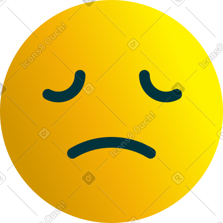 Depressed emoji PNG, SVG