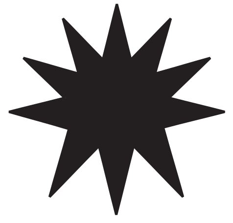 Multi-pointed star Illustration in PNG, SVG
