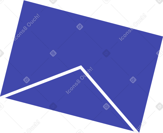 Blue envelope Illustration in PNG, SVG