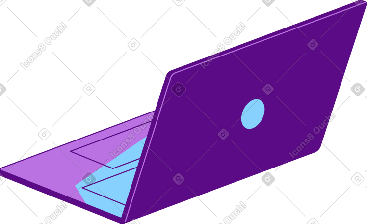 Laptop back view PNG, SVG