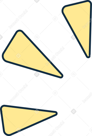 Three yellow sparks Illustration in PNG, SVG