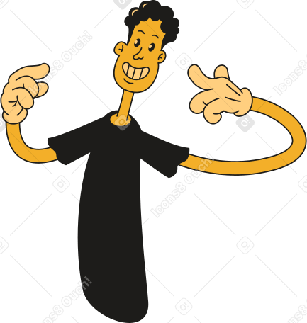 Man showing something Illustration in PNG, SVG