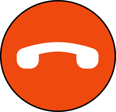 Red round end call button Illustration in PNG, SVG