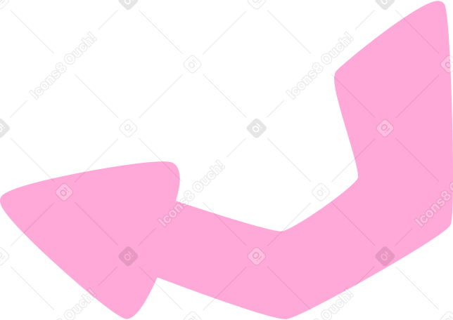 Ilustração de Seta rosa em PNG e SVG