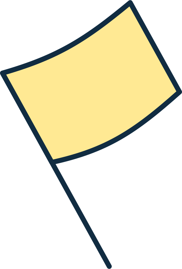 Small yellow flag Illustration in PNG, SVG