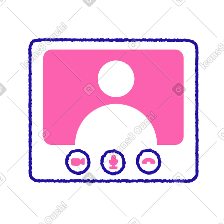 Video call window interface PNG, SVG