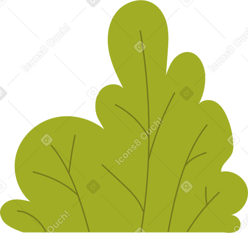 Shrub Illustration in PNG, SVG