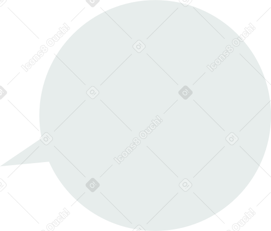 Gray round speech bubble Illustration in PNG, SVG