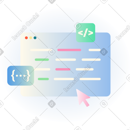 Programming interface and html coding PNG, SVG