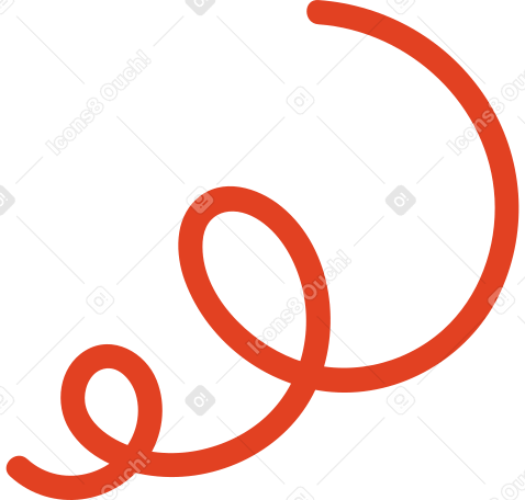 Red wavy line Illustration in PNG, SVG