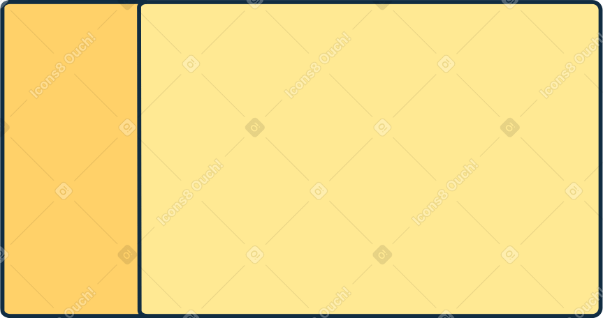 Yellow rectangular box Illustration in PNG, SVG