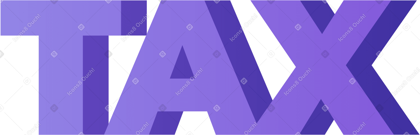 Lettering tax text PNG, SVG