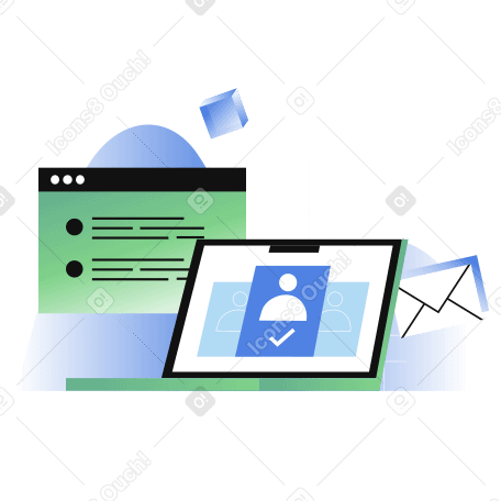 Reviewing online resume of job applicant animated illustration in GIF ...