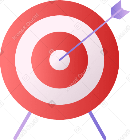Aim with an arrow Illustration in PNG, SVG