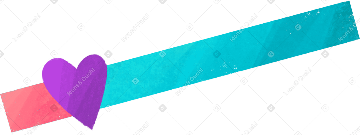 Health bar with heart two Illustration in PNG, SVG