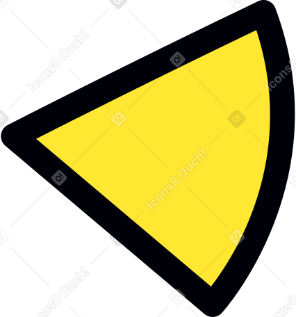 Yellow triangle Illustration in PNG, SVG