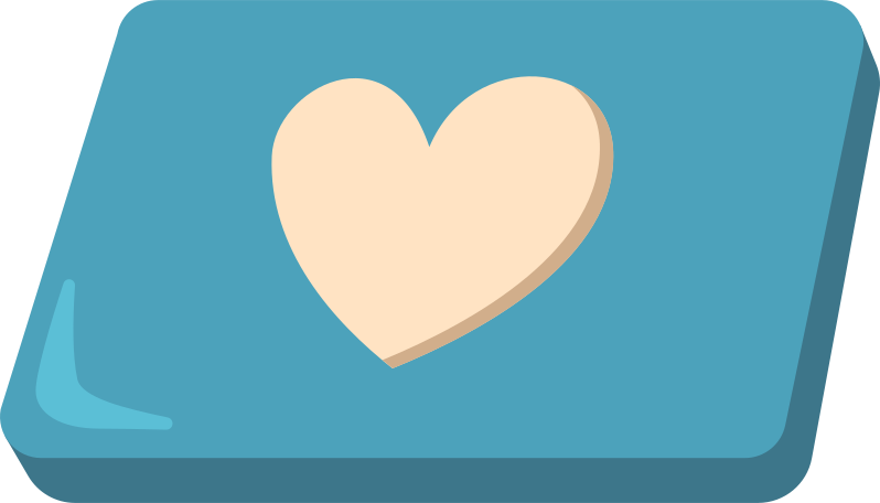 Heart in rectangle Illustration in PNG, SVG