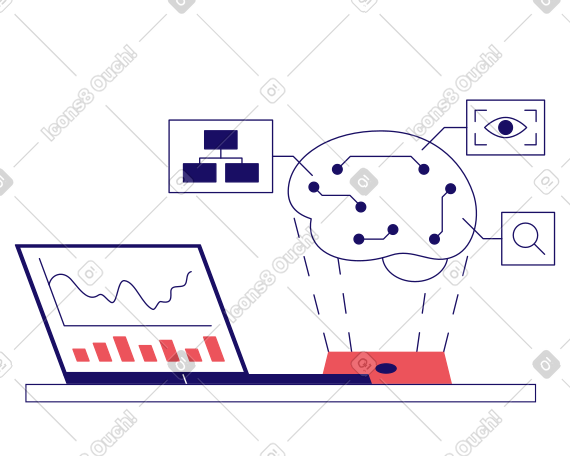 Artificial intelligence or neural network animated illustration in GIF ...