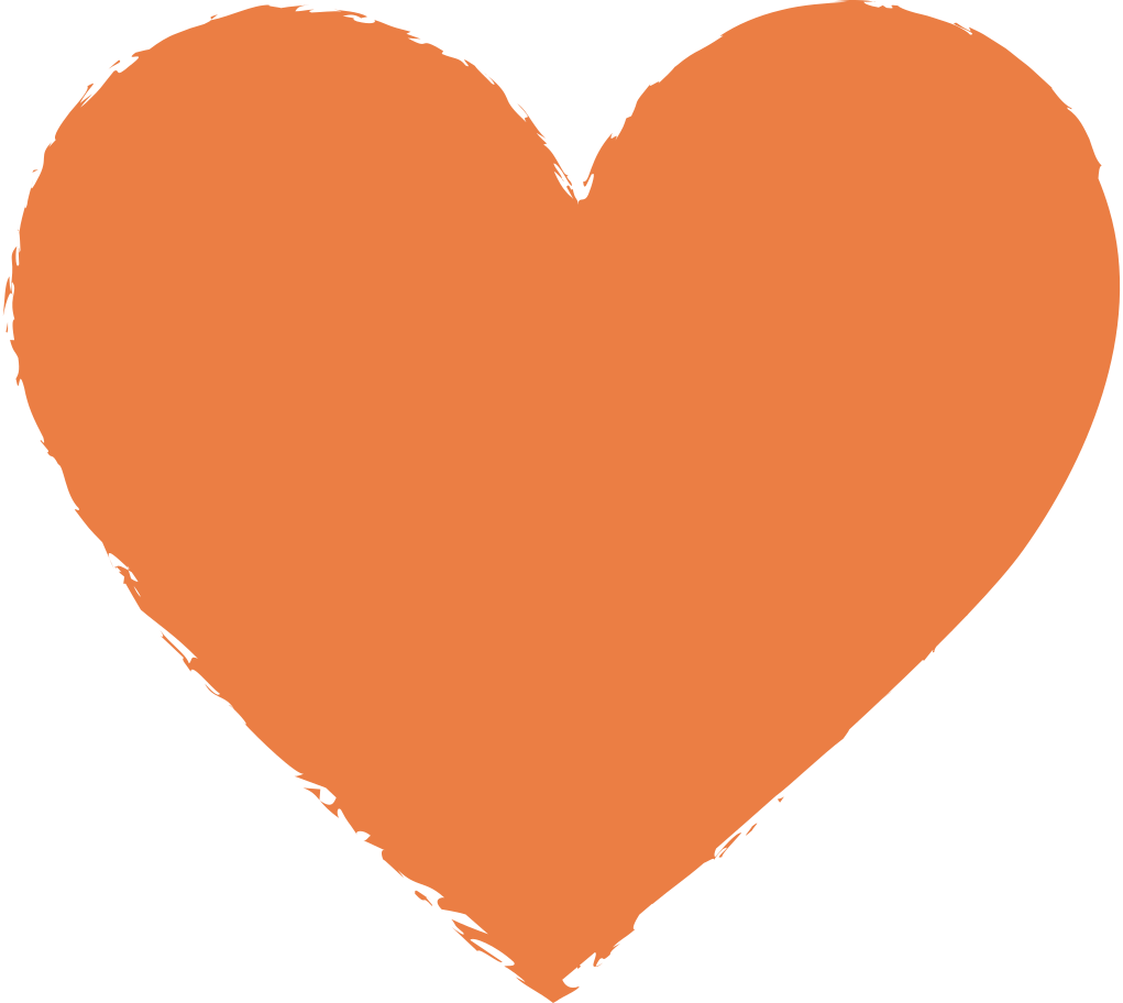 Orange heart Illustration in PNG, SVG