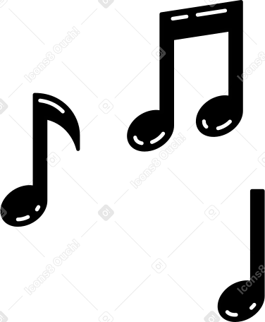 Musical notes PNG, SVG