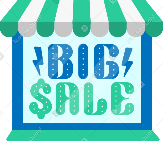 Lettering big sale store Illustration in PNG, SVG